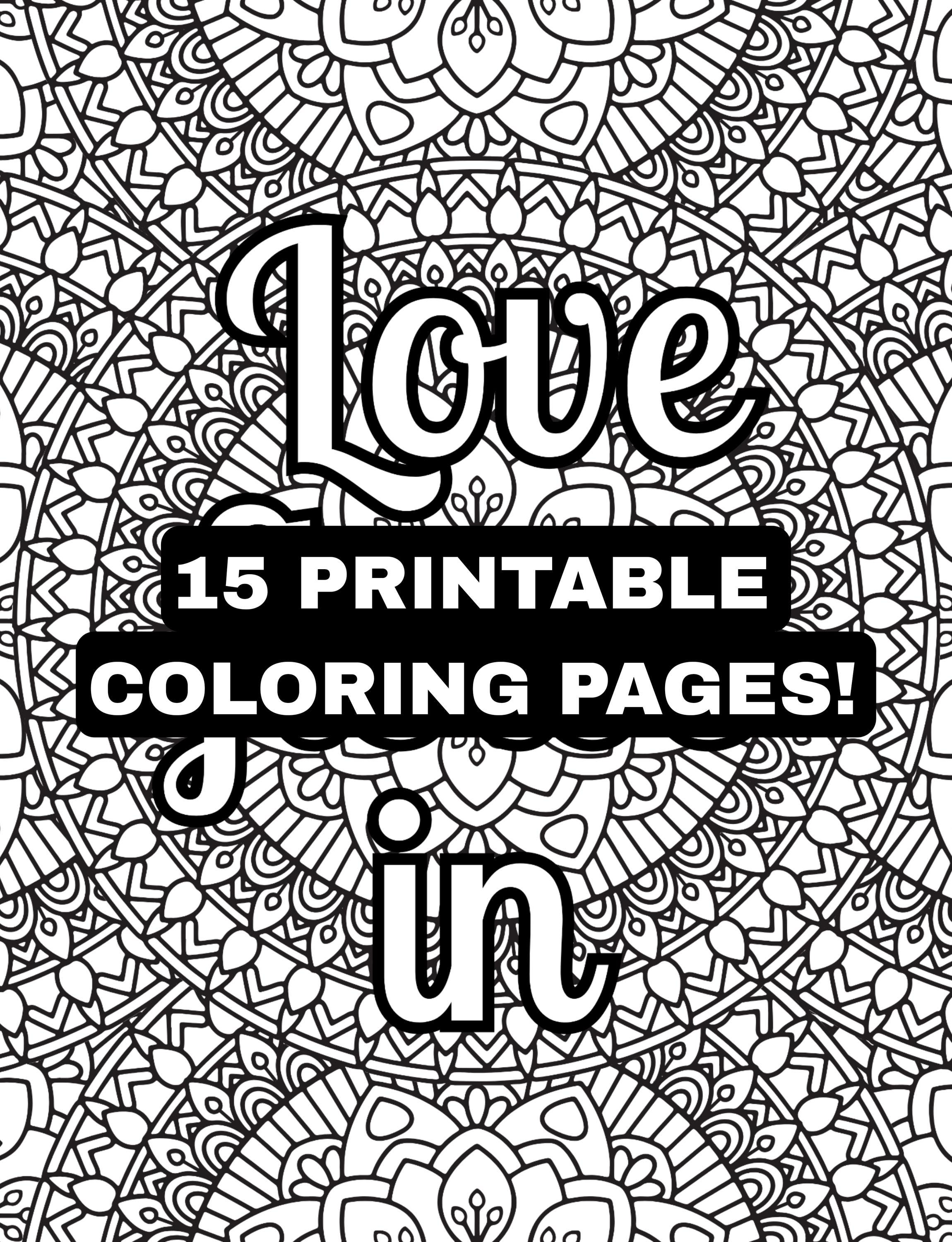 15 Printable Daily Affirmation Coloring Pages for Love | Positive ...