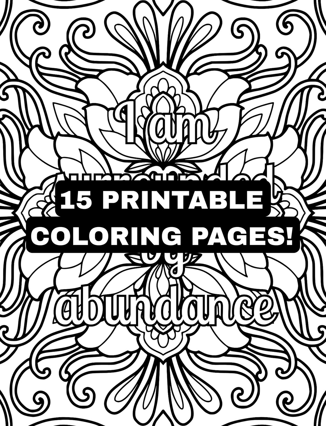 15 Printable Daily Affirmation Coloring Pages for Abundance | Positive ...