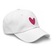 Trendy Embroidered Pink Heart Hat - Etsy