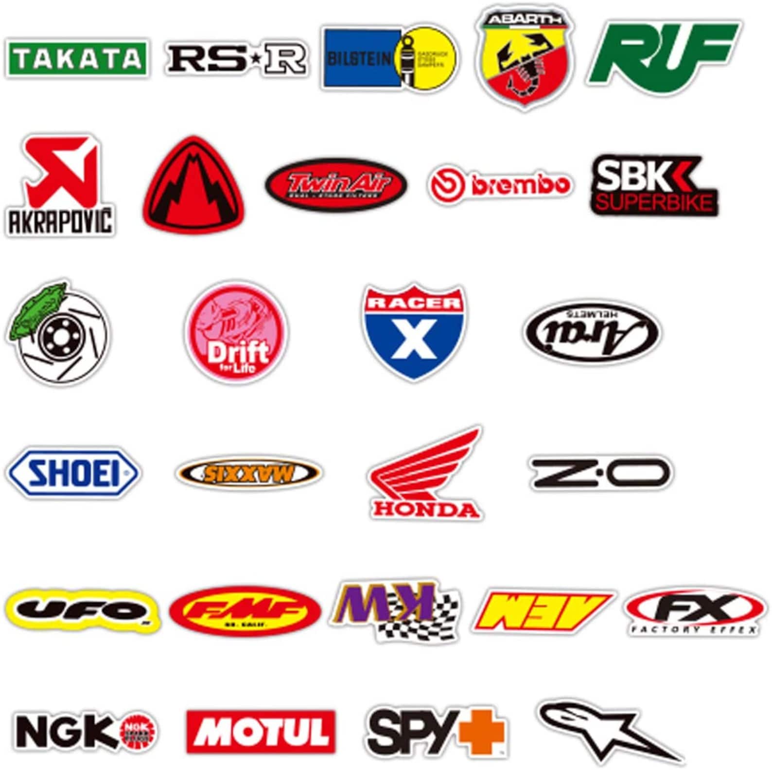 100 autocollants logo de marque PCS Motorcycle pilote moto - Etsy France