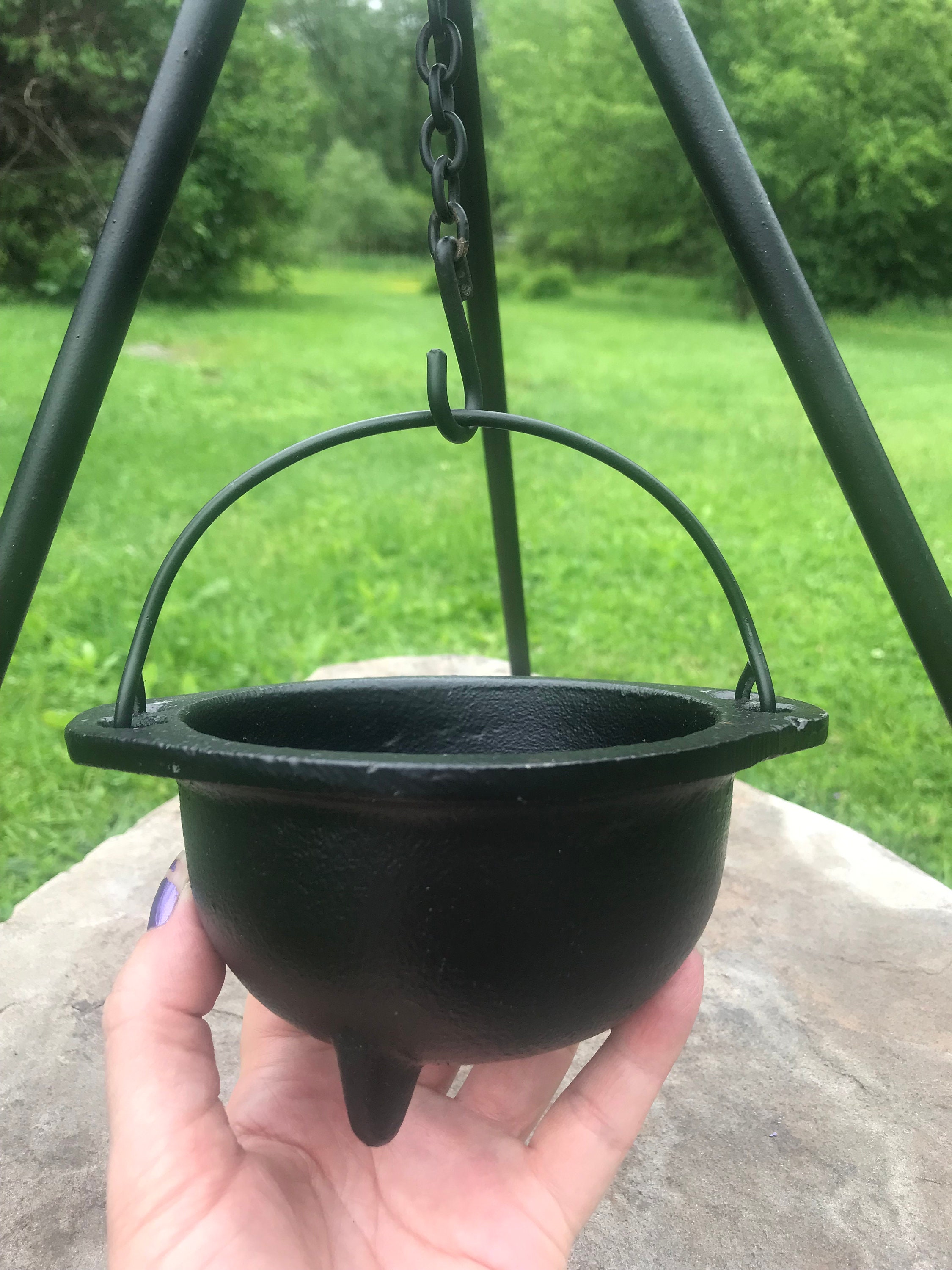 Large 6 Open Cast Iron Cauldron Witch's Pot Wiccan - Etsy