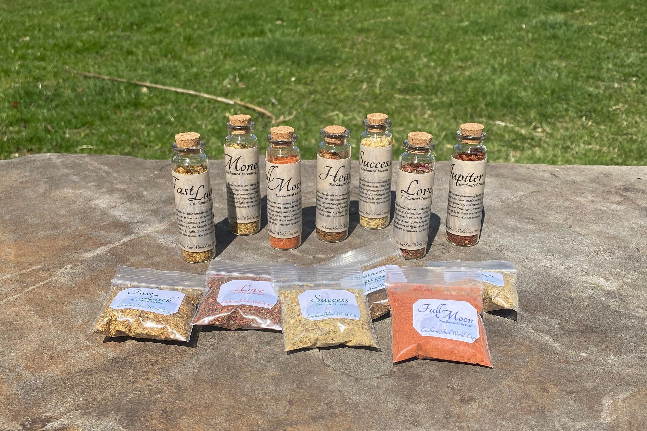 Glass Incense Bottles Incense Blends Loose Incense | Etsy