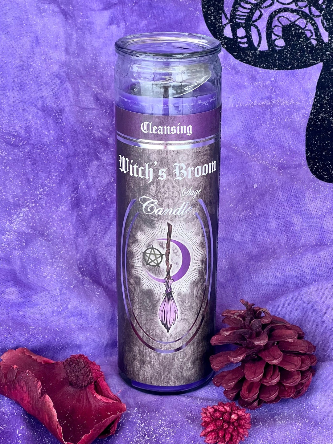 7 Day Enchanted Witch’s Broom ‘cleansing’ Ritual Candle; Witches’ Broom ...
