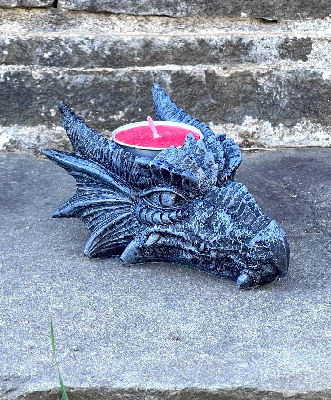 Dragon Head T-light Candle Holder Polyresin Dragon Head Tea-light ...