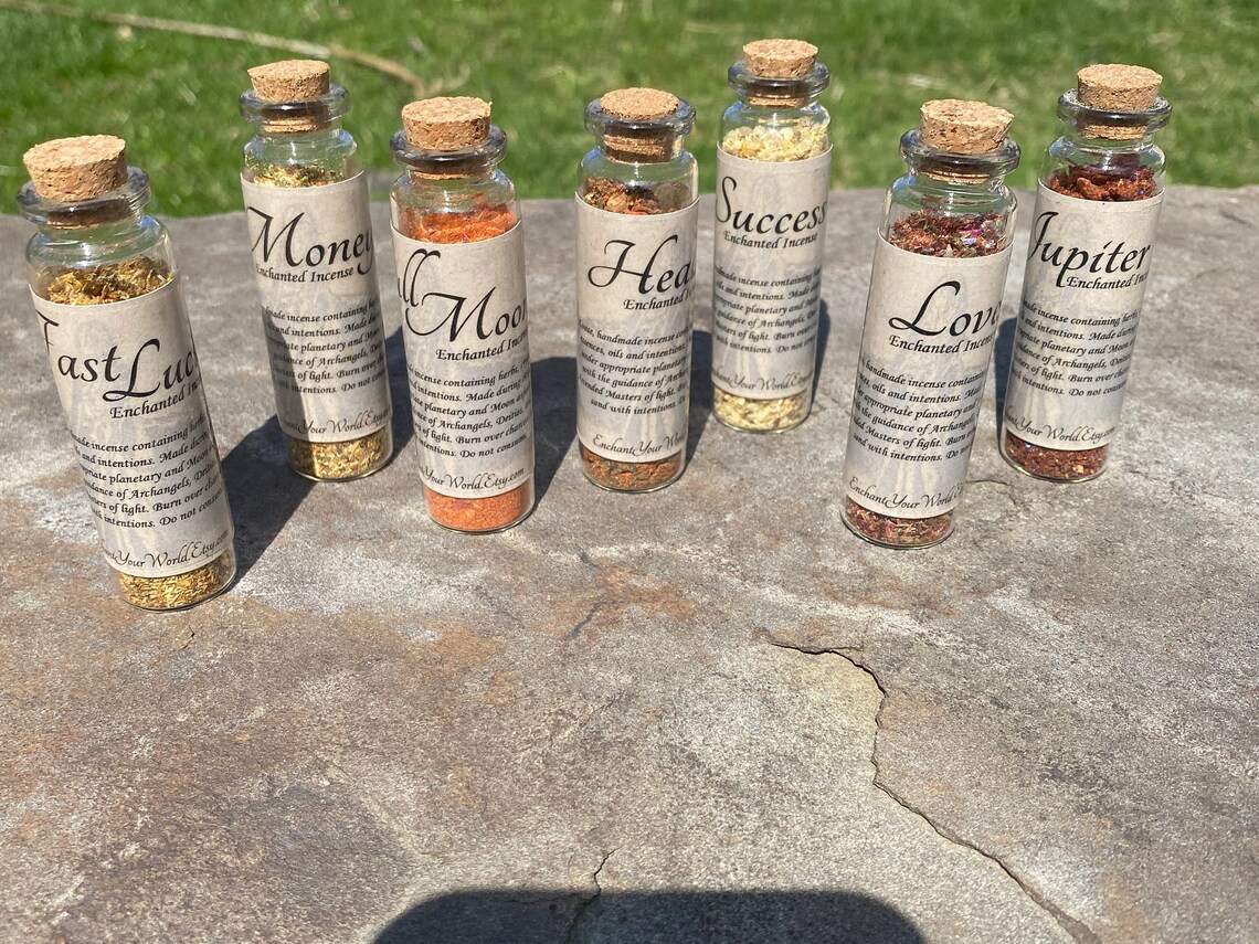 Glass Incense Bottles Incense Blends Loose Incense | Etsy