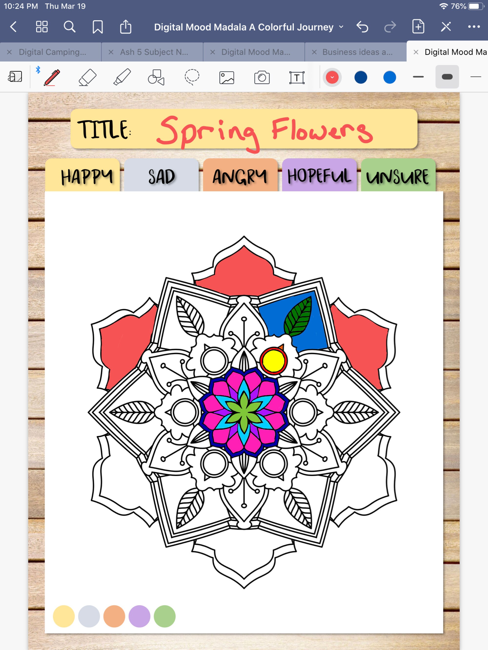 Mood Mandalas A Colorful Journey of My Feelings A Digital Coloring Book ...