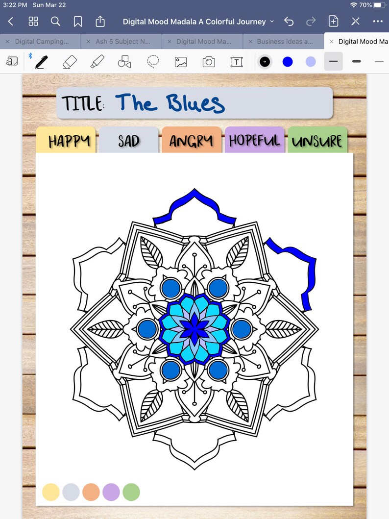 Mood Mandalas A Colorful Journey of My Feelings A Digital Coloring Book ...