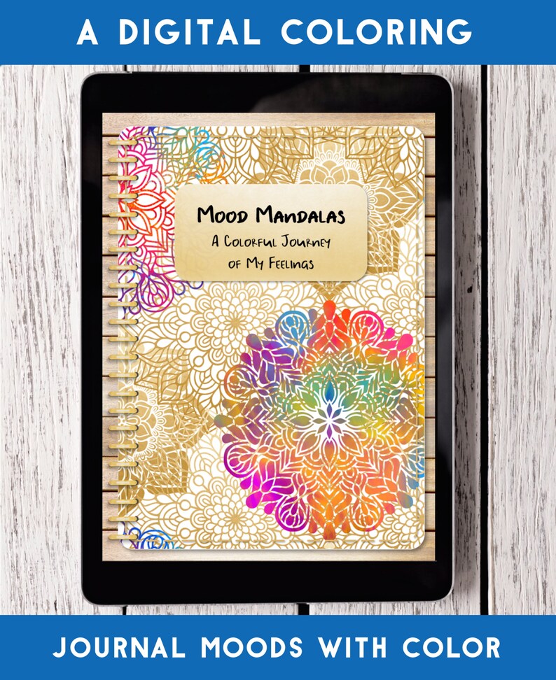 Mood Mandalas A Colorful Journey of My Feelings A Digital Coloring Book ...