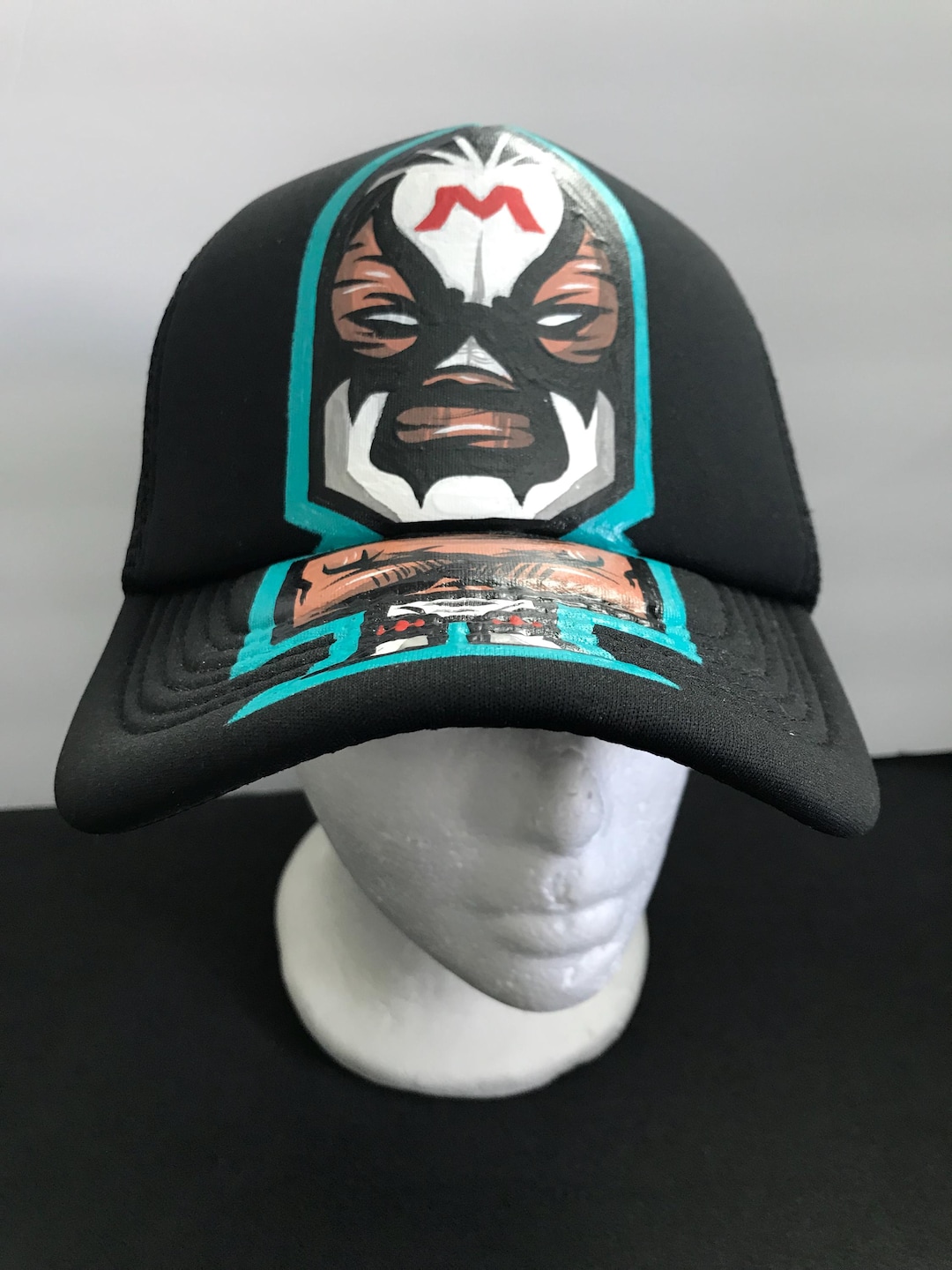 Lucha Libre Mask Hat Lucha Mask El Santo - Etsy