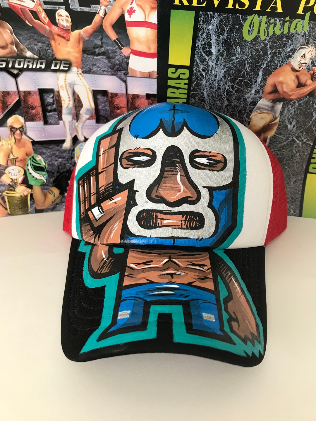 Lucha Libre Mask Hat Lucha Mask - Etsy