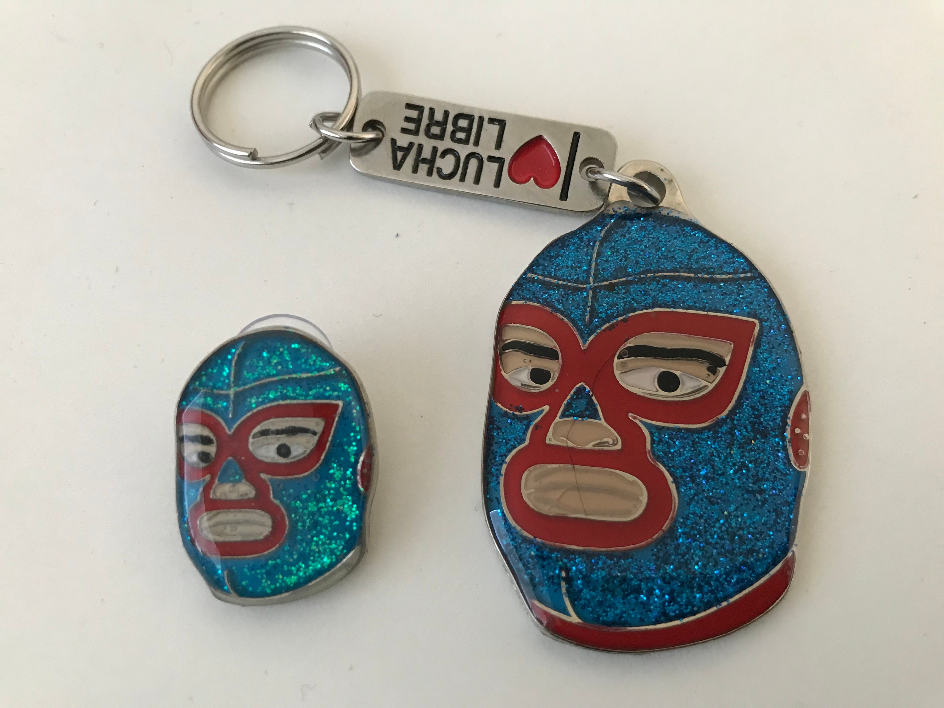Nacho Libre Mask Pin Lucha Mask Key Chain | Etsy
