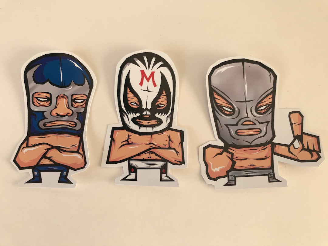 Lucha Libre Mask Stickers Lucha Mask - Etsy