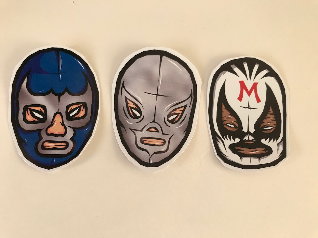 Lucha Libre Stickers Lucha Mask Luchador Stickers - Etsy