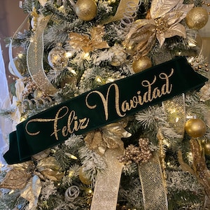 Feliz Navidad Christmas Tree Banner - Etsy