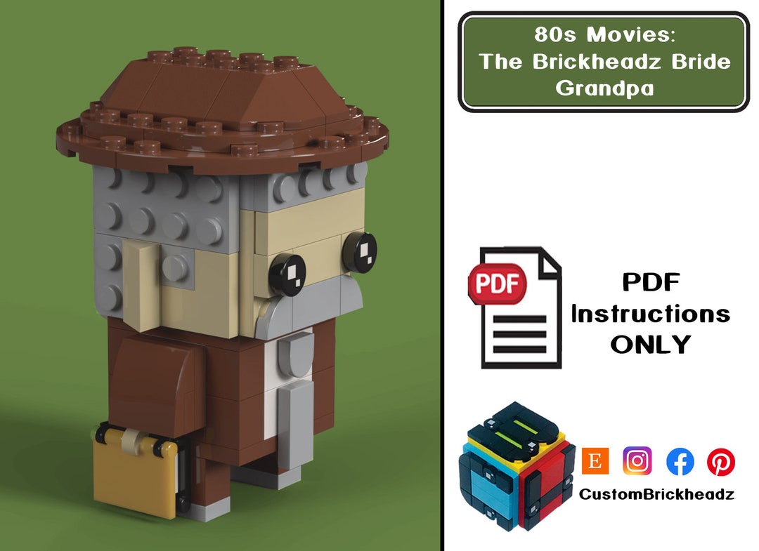 PDF Download (NO BRICKS!): Brick Set Bride Grandpa Custom Brickheadz - Etsy