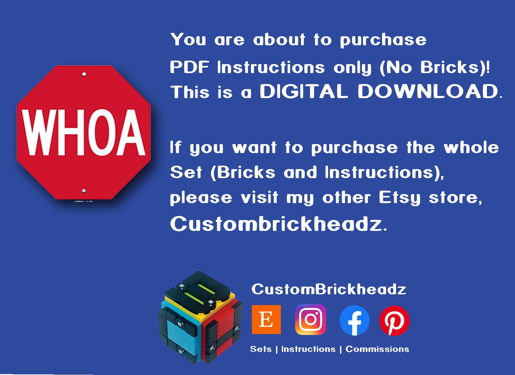 PDF Download (NO BRICKS!): Wally W Underwear Custom Brick Set - Etsy