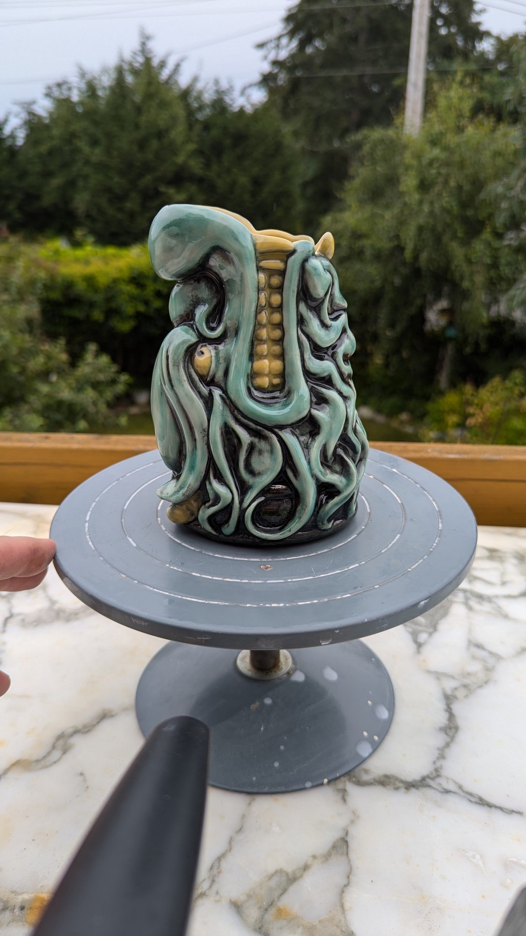 Mystic War Cannon Mug in Jade Green - Etsy