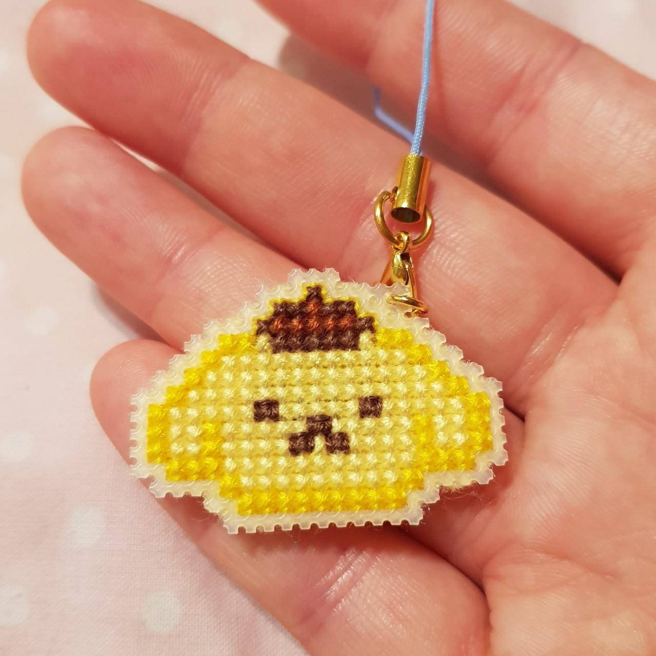 Super Cute Pixel Art Cross Pompompurin Charm Cross Stitch