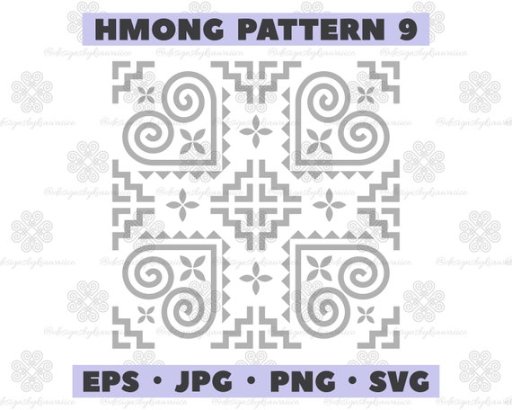 Hmong Design Hmong Pattern 9 Hmong SVG Hmong Ethnic - Etsy België