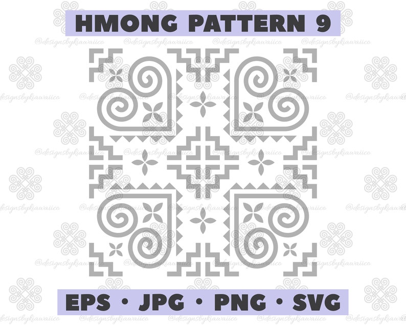 Hmong Design, Hmong Pattern 9, Hmong SVG, Hmong Ethnic Pattern, Hmong ...