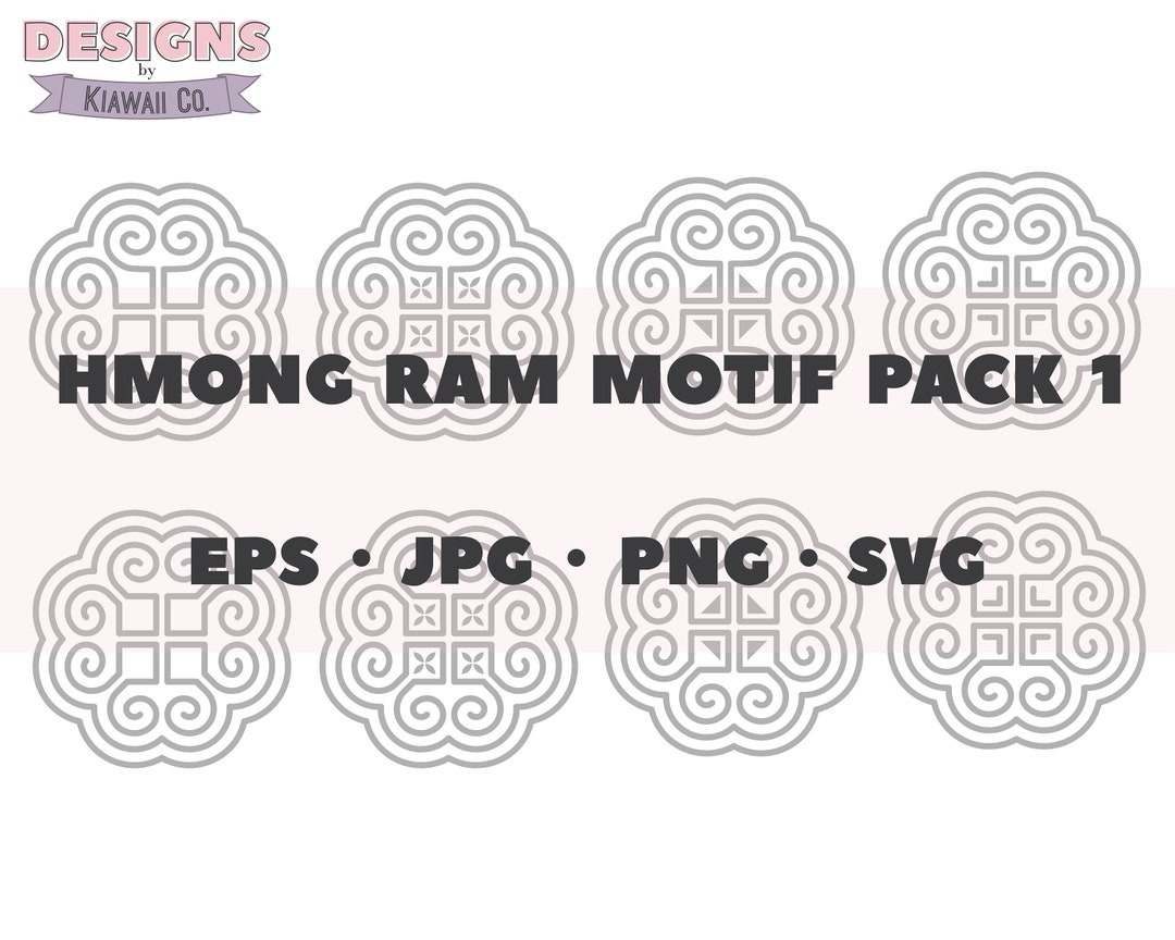 Hmong Design, Hmong Ram Swirl Design, Ram Motif, Hmoob Ethnic Design ...