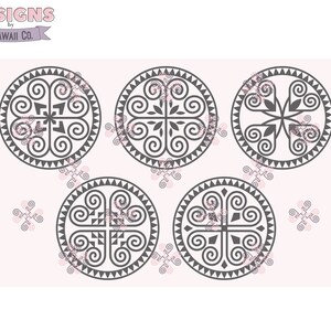 Hmong Design, Round Heart Designs Pack 1, Heart Motif, Hmong Ethnic ...