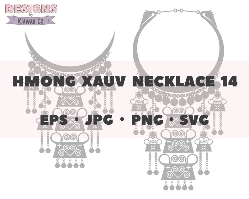 Hmong SVG Hmoob Xauv Cut File Hmong Xauv Hmong Necklace Personal and ...