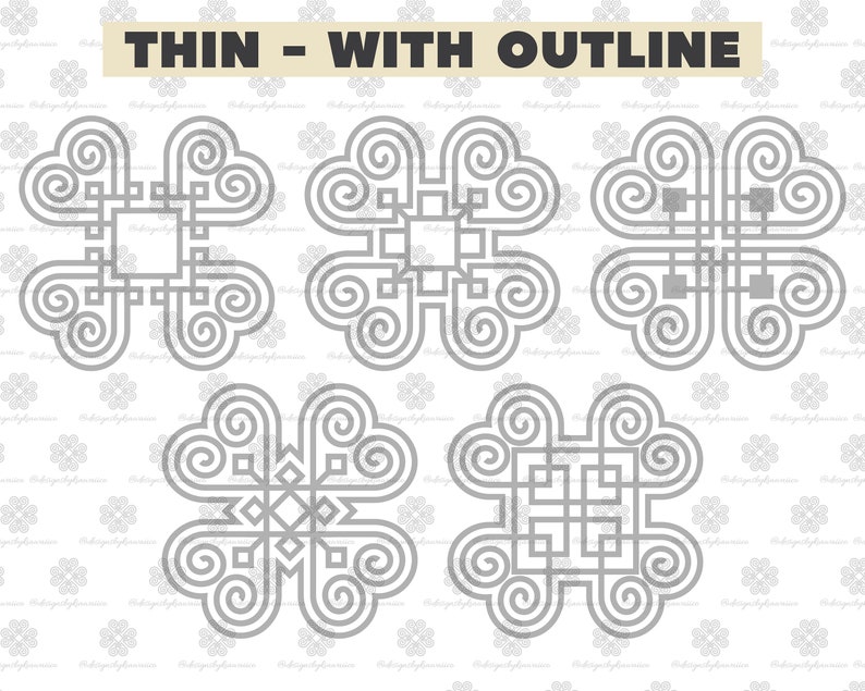Hmong Design, Hmong Heart and Chinese Knot Inspired, Hmong Inspired ...