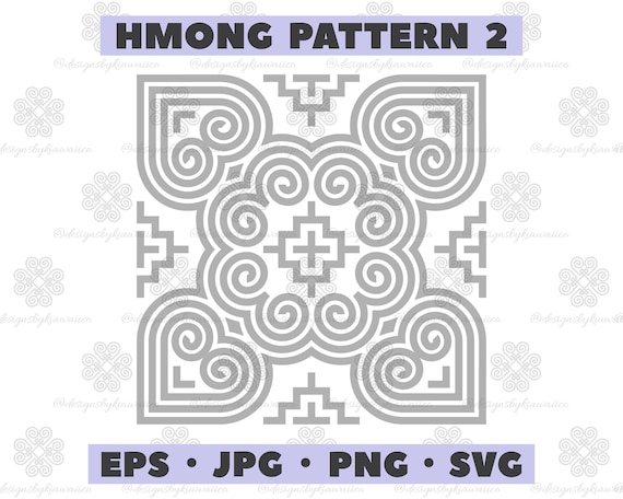 Hmong Design Hmong Pattern 2 Hmong SVG Hmong Ethnic - Etsy