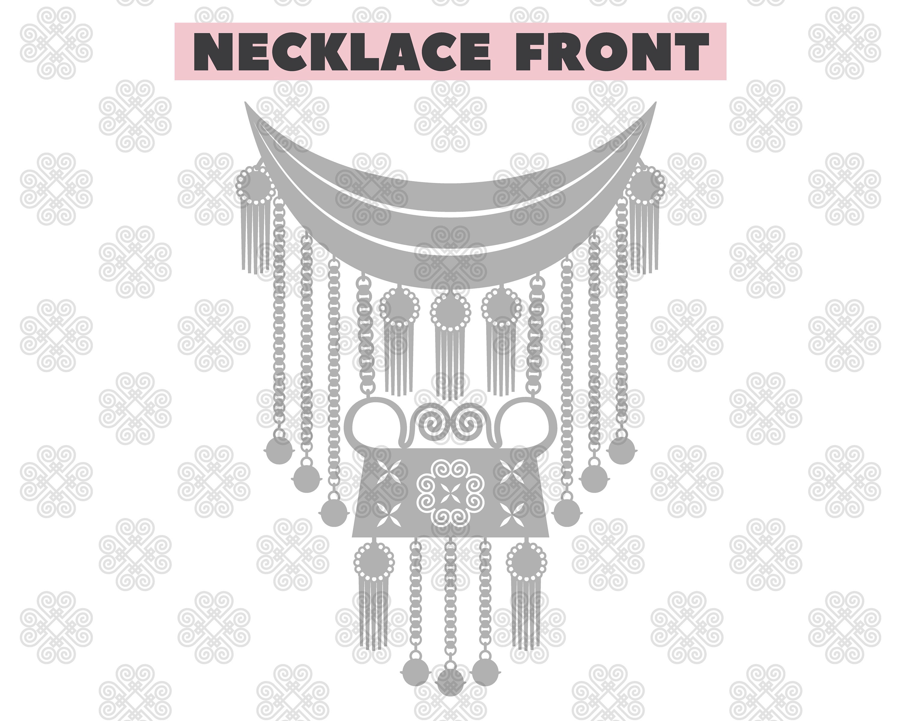 Hmong Design Hmong Xauv Hmong Necklace Hmoob Xauv Cut File - Etsy