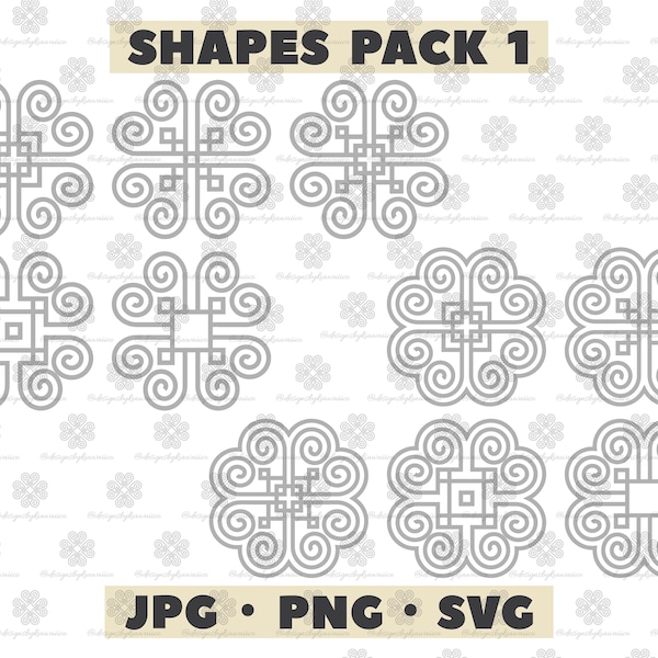 Hmong Flower Svg - Etsy