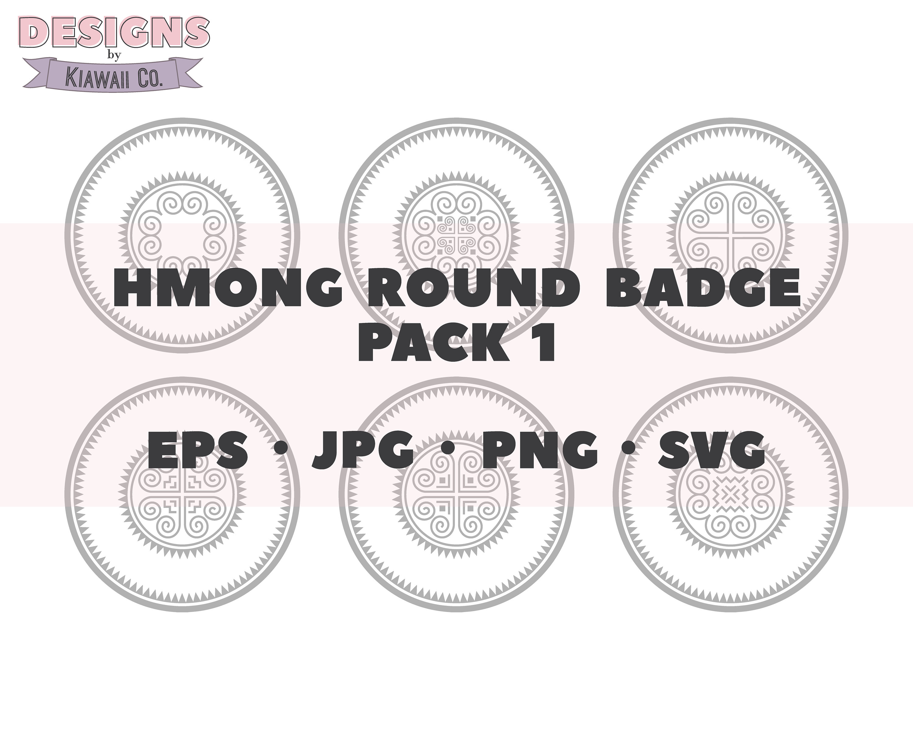 Hmong Design Round Badge/Logo Design Hmong SVG Ethnic Motif | Etsy