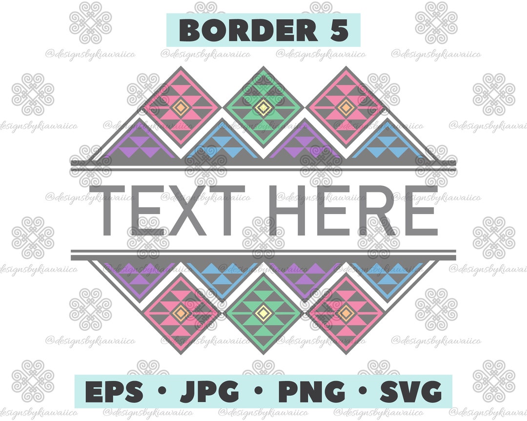 Hmong Design Border 5 Hmong SVG Ethnic Border Cut File - Etsy