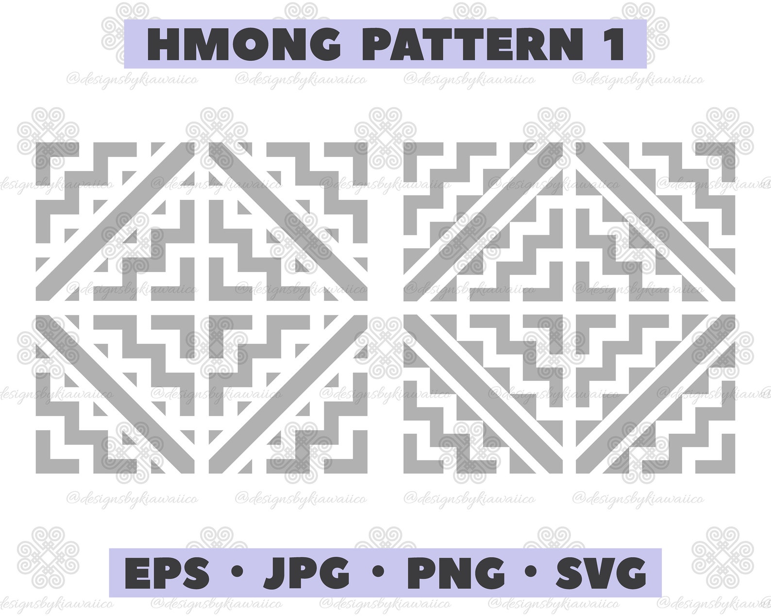 Hmong Design, Hmong Pattern 1, Hmong SVG, Hmong Ethnic Pattern, Hmong Cut File, Hmong Motif ...