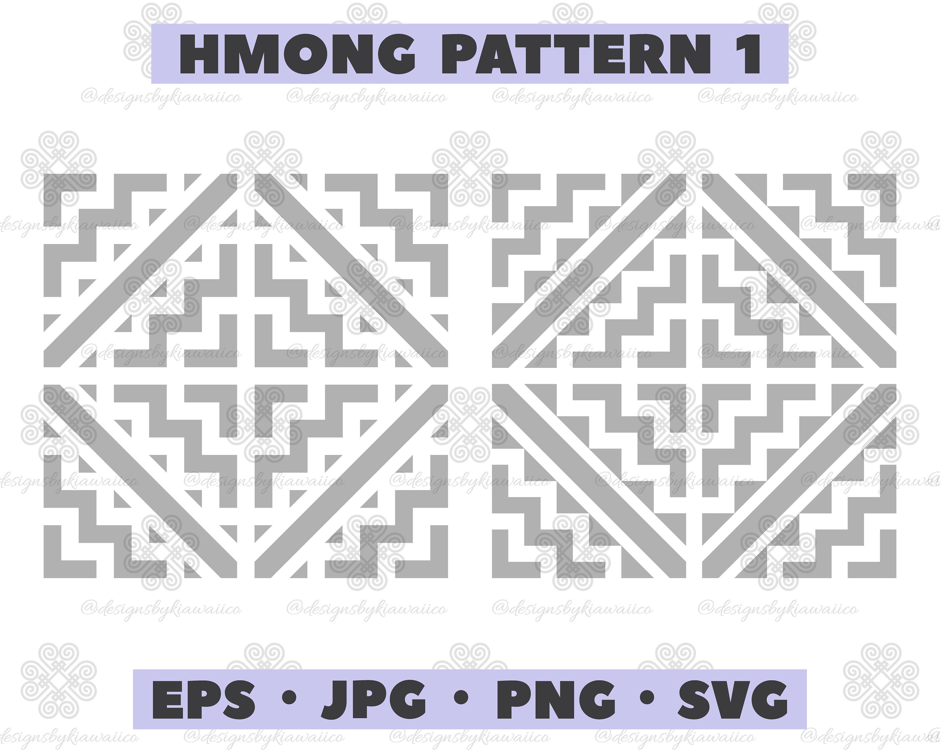 Hmong Design, Hmong Pattern 1, Hmong SVG, Hmong Ethnic Pattern, Hmong ...