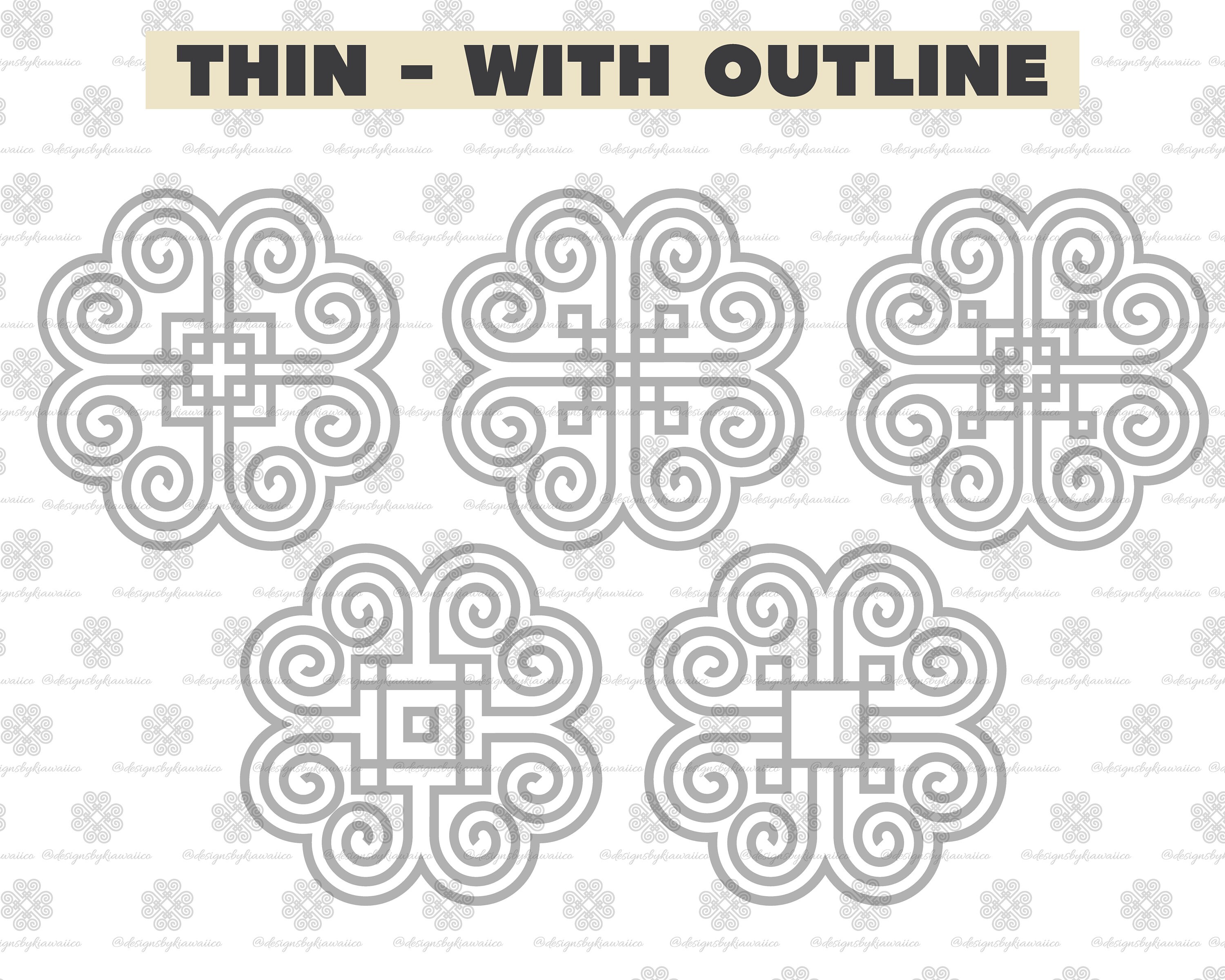 Hmong Design, Hmong Heart and Chinese Knot Inspired, Hmong Inspired ...