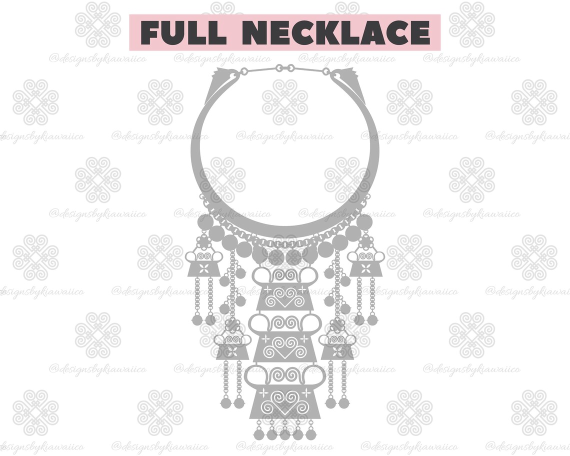 Hmong Design Hmong Xauv Hmong Necklace Hmoob Xauv Cut File - Etsy