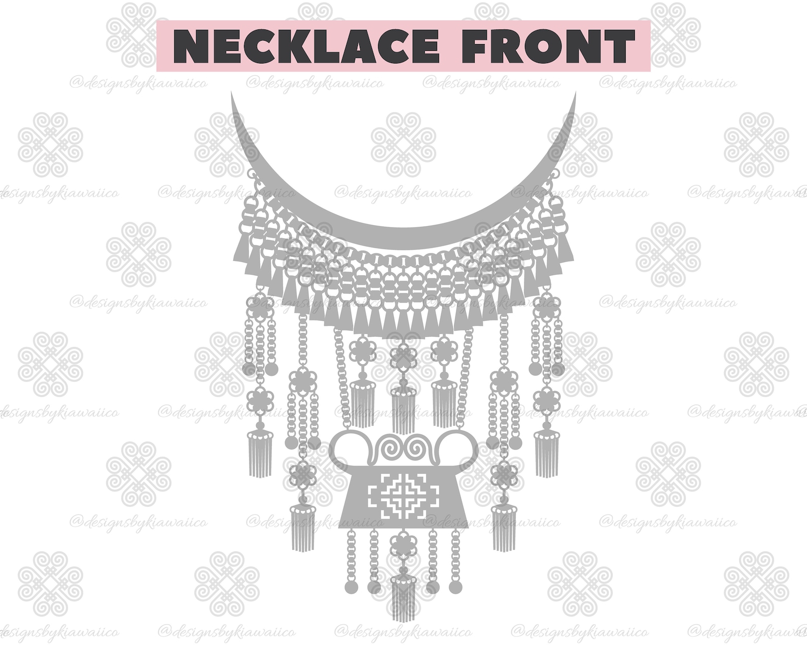 Hmong Design, Hmong Xauv, Hmong Necklace, Hmoob Xauv Cut File, Hmong ...