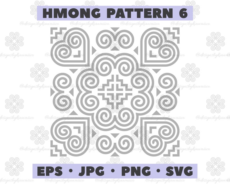 Hmong Design, Hmong Pattern 6, Hmong SVG, Hmong Ethnic Pattern, Hmong ...