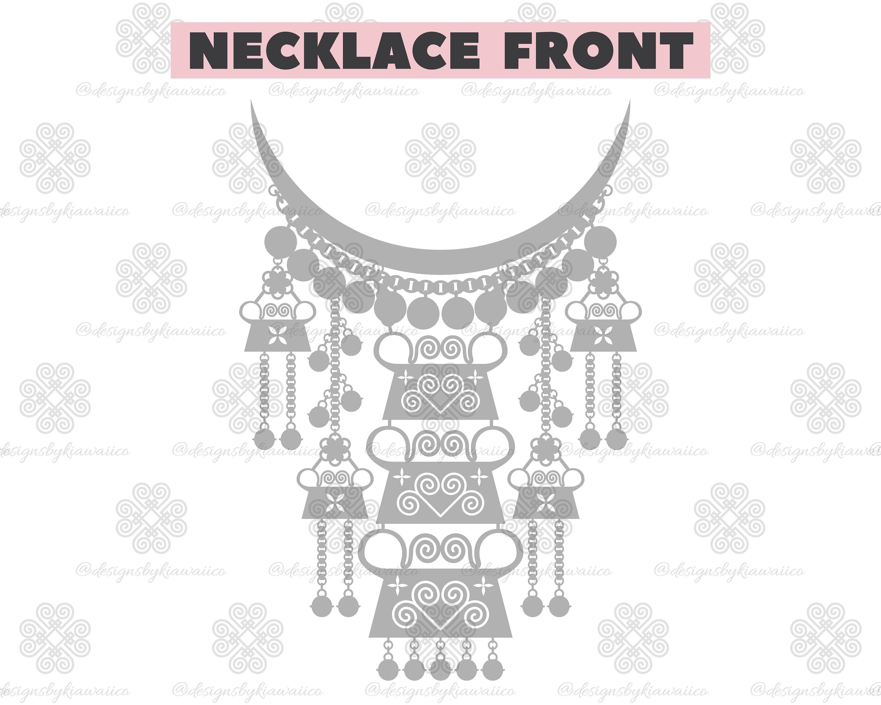 Hmong Design Hmong Xauv Hmong Necklace Hmoob Xauv Cut File - Etsy