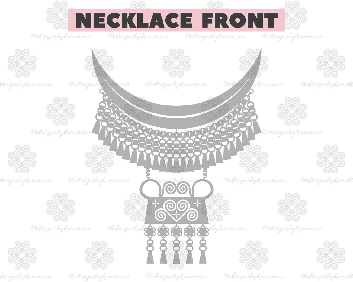 Hmong Design Hmong Xauv Hmong Necklace Hmoob Xauv Cut File | Etsy