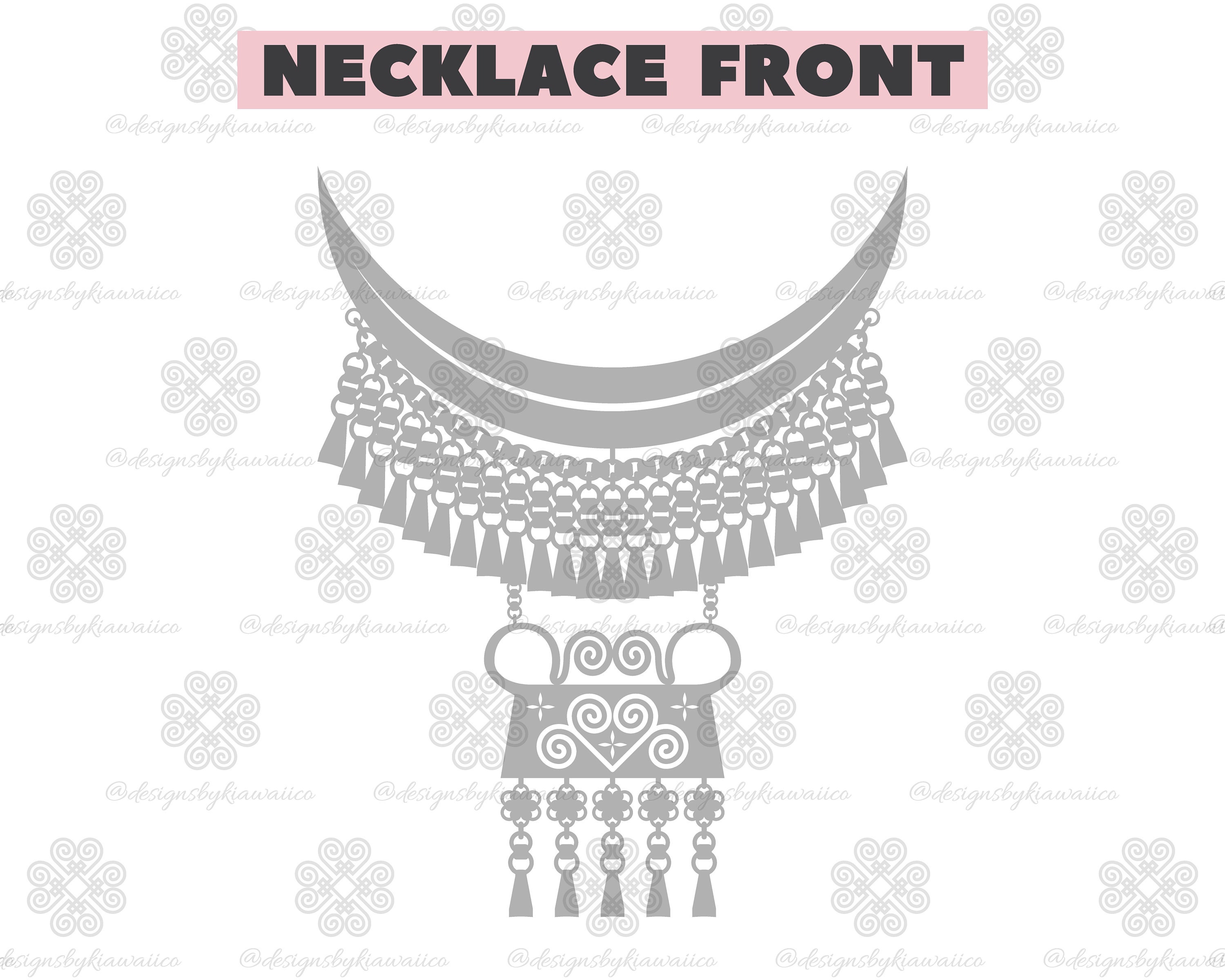 Hmong Design, Hmong Xauv, Hmong Necklace, Hmoob Xauv Cut File, Hmong ...