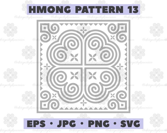 Hmong Design Hmong Pattern 13 Hmong SVG Hmong Ethnic | Etsy