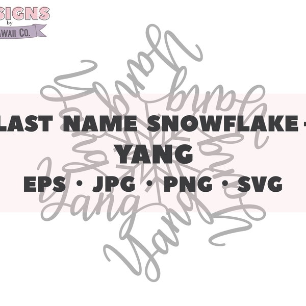 Last Name Hmong Yang - Etsy