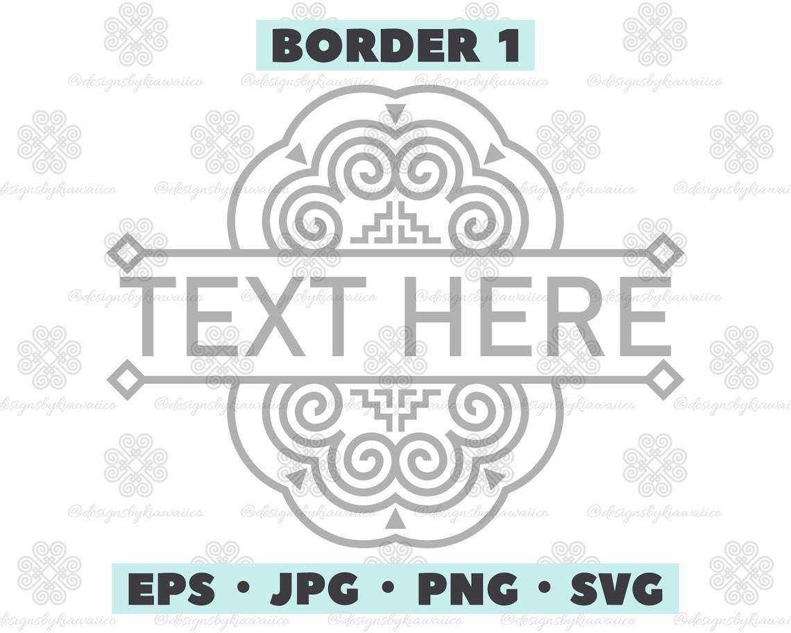Hmong Design Border 1 Hmong SVG Ethnic Border Design Cut - Etsy