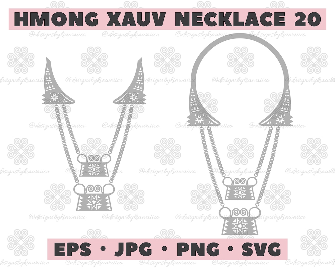 Hmong Design, Boys' Hmong Two Layer Xauv, Hmong Necklace, Hmoob Xauv ...
