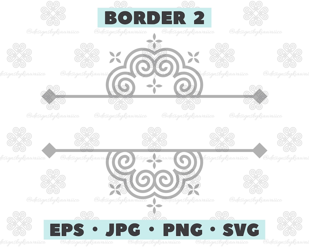 Hmong Design, Border 2, Hmong SVG, Ethnic Border, Cut File, Hmong Motif ...