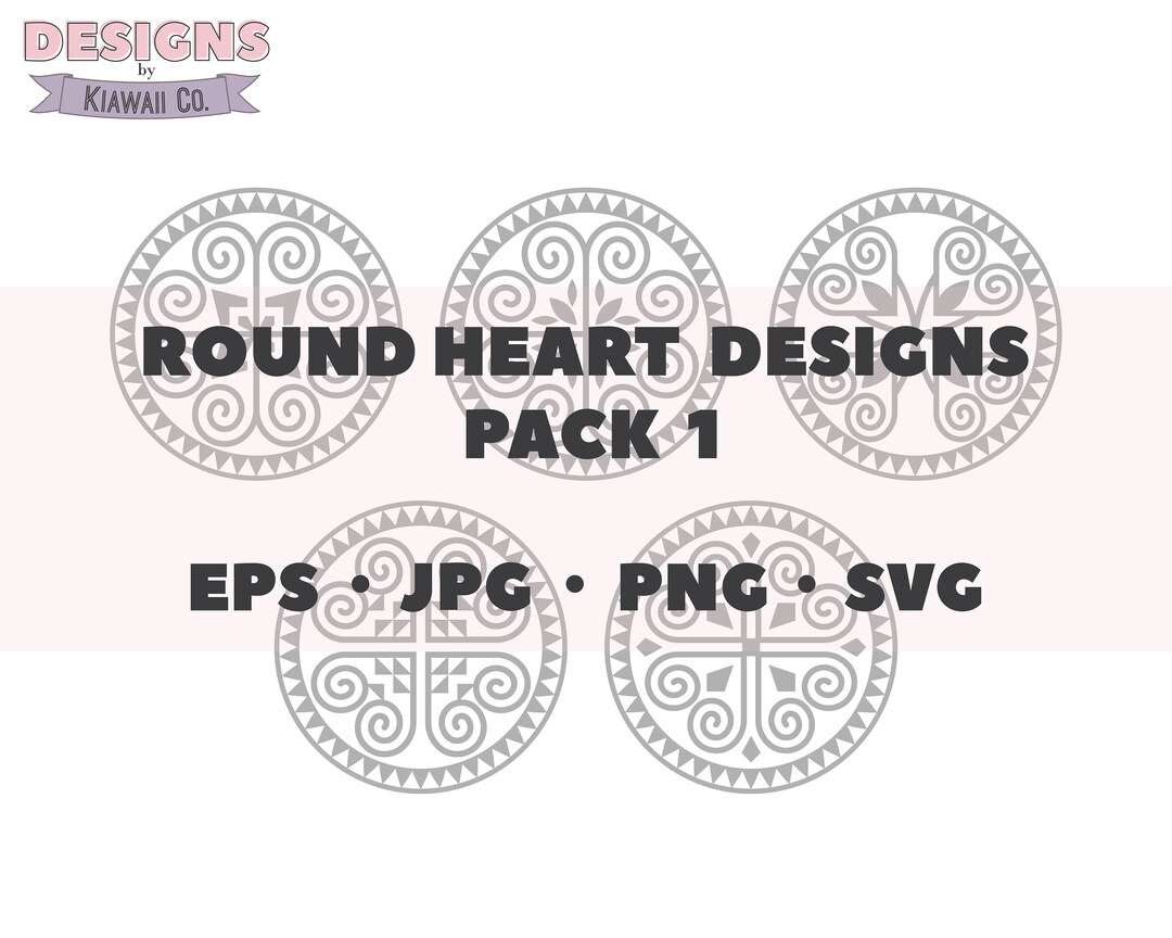 Hmong Design, Round Heart Designs Pack 1, Heart Motif, Hmong Ethnic ...