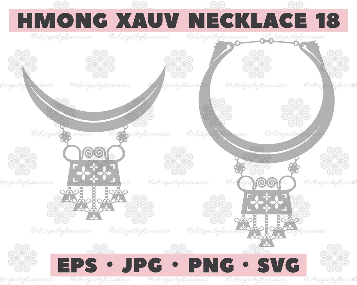 Hmong Design Hmong Xauv Hmong Necklace Hmoob Xauv Cut File - Etsy UK