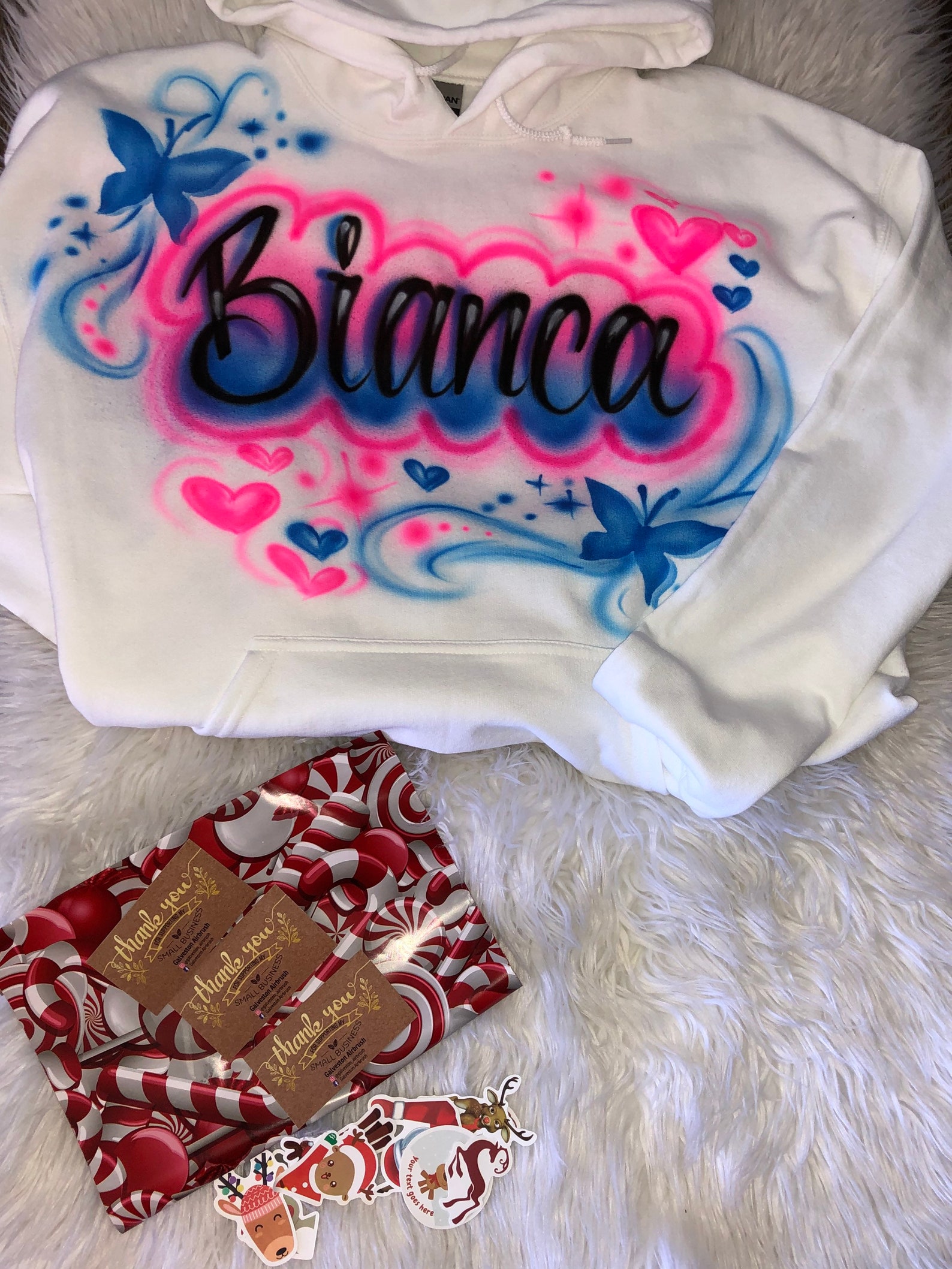 Custom Airbrush Name 2 Piece Set Hoodie Sweatpants | Etsy